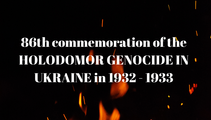 86th commemoration of the Holodomor Genocide in Ukraine - UCC Edmonton